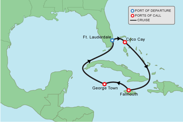 Caribbean Cruise Map