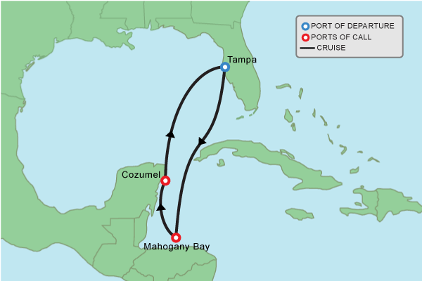 5 Night Western Caribbean on Carnival Paradise | Cruises.com